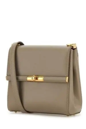 Dolce & Gabbana Dove Grey Leather Marlene Crossbody Bag - Gray