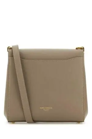 Dolce & Gabbana Dove Grey Leather Marlene Crossbody Bag - Gray
