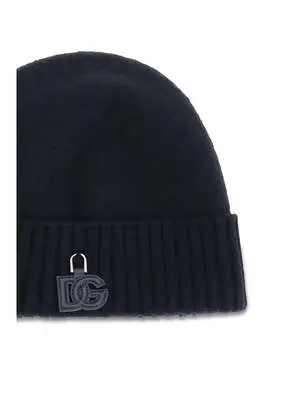 Dolce & Gabbana Wool Beanie Hat - Black