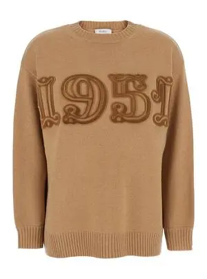 Max Mara Wool And Cashmere Blend Embroidered Pullover - Cream