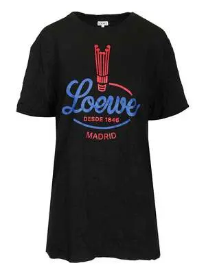 Loewe Cotton Blend T-shirt - Black