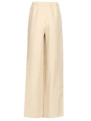 Max Mara Linen And Silk Trousers - Cream