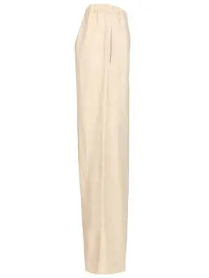 Max Mara Linen And Silk Trousers - Cream