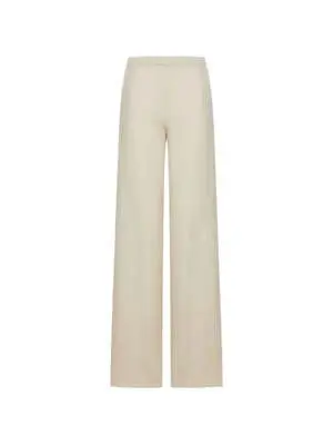 Max Mara Linen And Silk Trousers - Cream