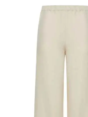 Max Mara Linen And Silk Trousers - Cream