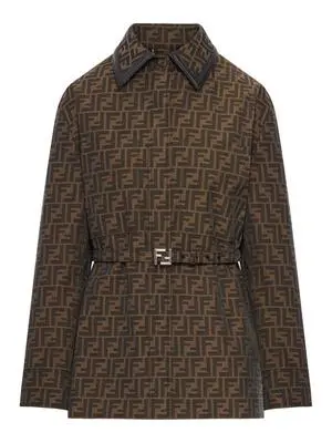 Fendi Ff Canvas Jacket - Brown