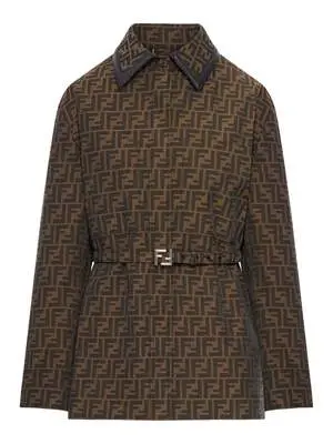 Fendi Ff Canvas Jacket - Brown