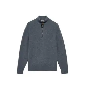 JW Anderson Ribbed Knit Half-zip Jumper - Gray
