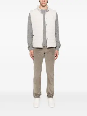 Brunello Cucinelli Quilted Nylon Vest - White