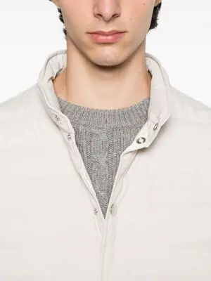 Brunello Cucinelli Quilted Nylon Vest - White