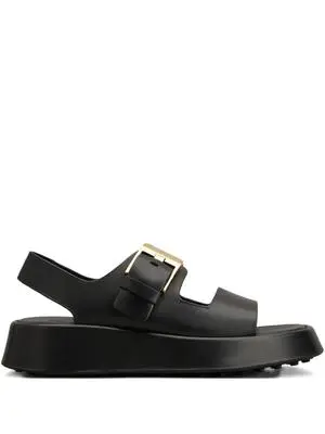 TOD'S Leather Strappy Sandals - Black