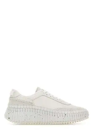 Chloé Leather Nama Sneakers - White