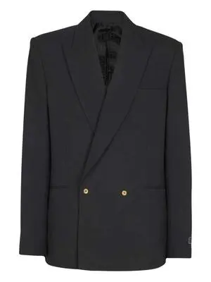 Balmain Double-breasted Wool Blazer - Black