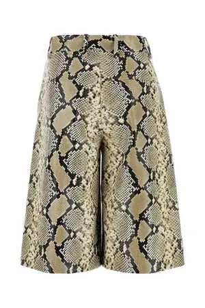 JIL SANDER Printed Leather Bermuda Shorts