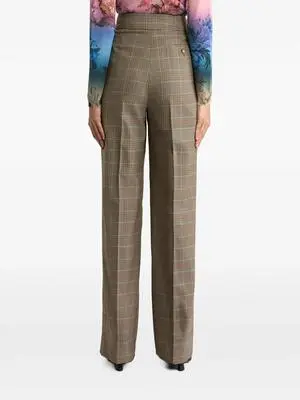 Etro Prince Of Wales Stretch Wool Trousers