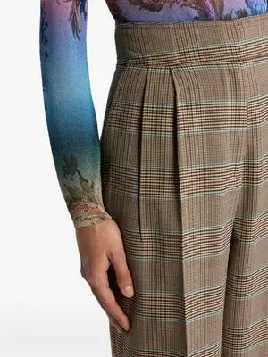 Etro Prince Of Wales Stretch Wool Trousers