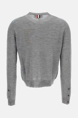 Thom Browne Cashmere Silk Crew Neck Cardigan - Multicolor