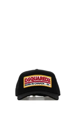 Dsquared2 Cotton Baseball Cap - Black