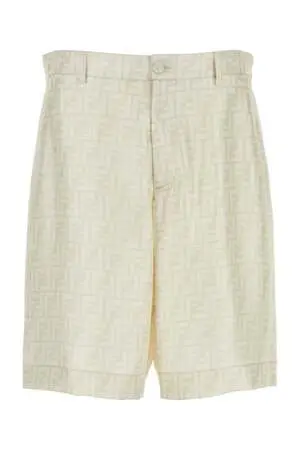 Fendi Embroidered Silk Bermuda Shorts - Multicolor