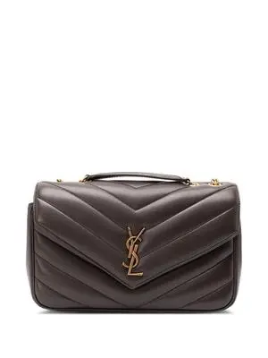 Saint Laurent Loulou Medium Bag In Matelassé Lambskin - Gray