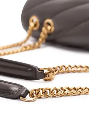Saint Laurent Loulou Medium Bag In Matelassé Lambskin - Gray