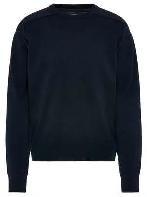 MAISON MARGIELA Virgin Wool Crewneck Sweater - Blue