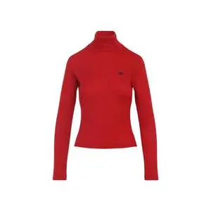 Celine Turtleneck Top - Red