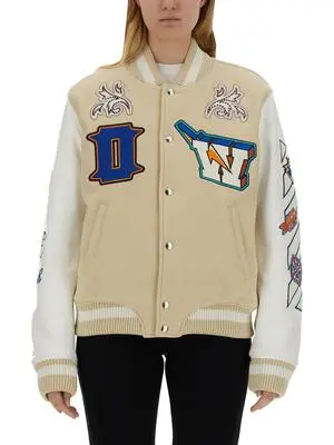 Off-White Varsity Jacket - Cream