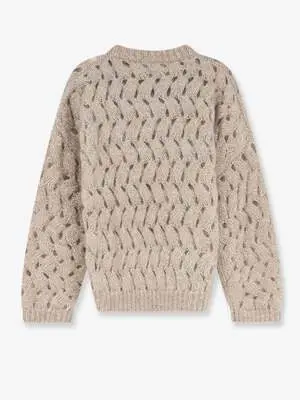 Brunello Cucinelli Perforated Sweater With Micro Sequins