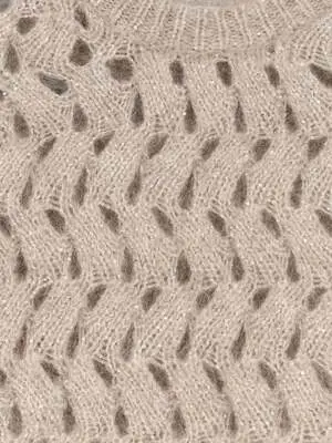 Brunello Cucinelli Perforated Sweater With Micro Sequins