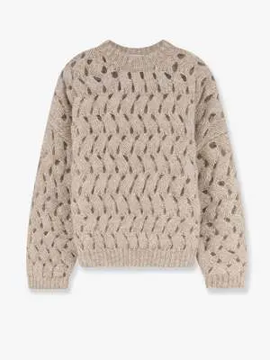 Brunello Cucinelli Perforated Micro Sequin Sweater - Multicolor