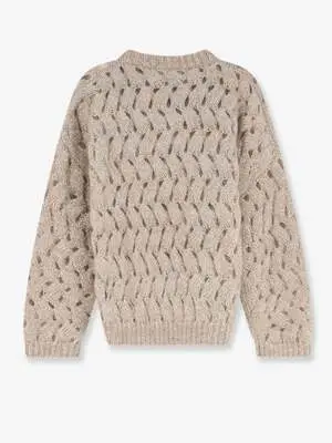 Brunello Cucinelli Perforated Micro Sequin Sweater - Multicolor