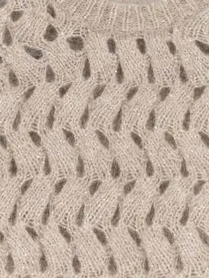 Brunello Cucinelli Perforated Micro Sequin Sweater - Multicolor
