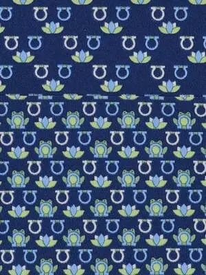 FERRAGAMO Frog Print Silk Tie