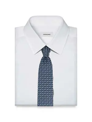 FERRAGAMO Frog Print Silk Tie
