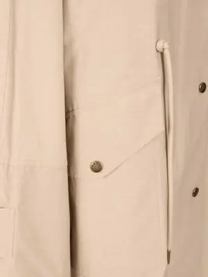 Moncler Brunnera Long Parka - Cream