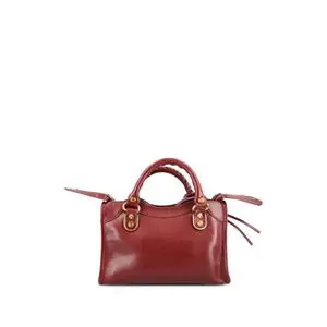 Balenciaga Grained Leather Mini Handbag - Red