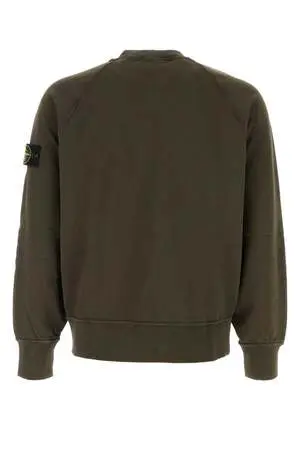 Stone Island Khaki Cotton Sweatshirt - Green