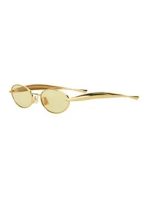 Bottega Veneta Sunglasses With Sculptural Temples In Metal - Multicolor
