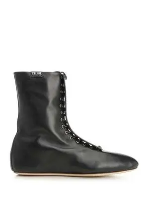 Celine Lace-up Leather Boot