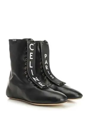 Celine Lace-up Leather Boot