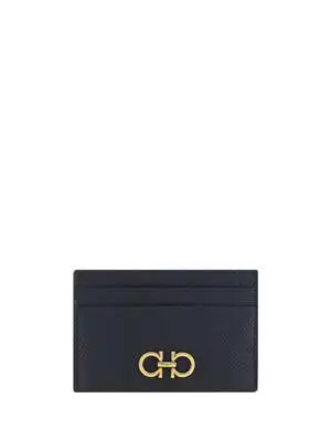 FERRAGAMO Gancini Card Holder - Black