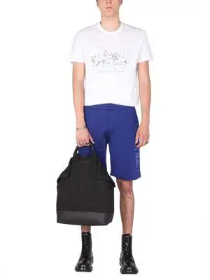 Alexander McQueen Embroidered Logo Shorts