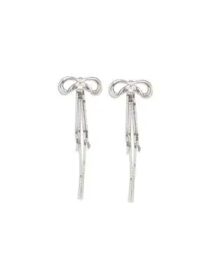 SELF-PORTRAIT Double Crystal Bow Earrings