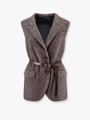 Brunello Cucinelli Sleeveless Blazer With Belt