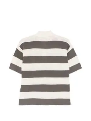 AMI Paris Short Sleeves Polo With De Coeur Patch - Multicolor