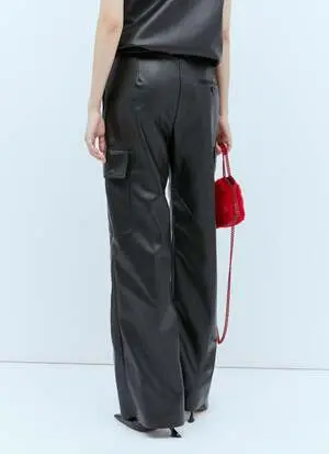 Stella McCartney Cargo Vegan Leather Pants - Black