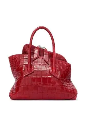 Attico Crocodile-effect Tote Bag - Red