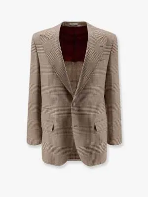 Brunello Cucinelli Single-breasted Wool And Cashmere Blazer - Brown