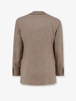 Brunello Cucinelli Single-breasted Wool And Cashmere Blazer - Brown